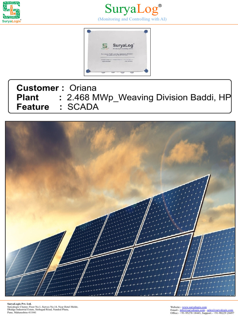 SuryaLogix AI SCADA System Overview | PDF | Equipment | Computer Networking