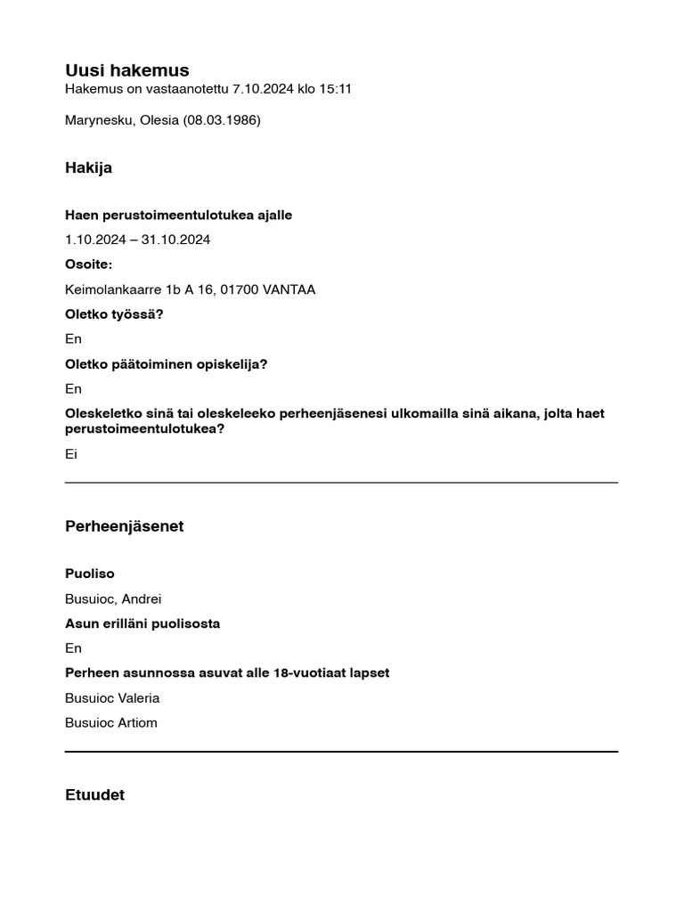 Kela Asiakirja | PDF