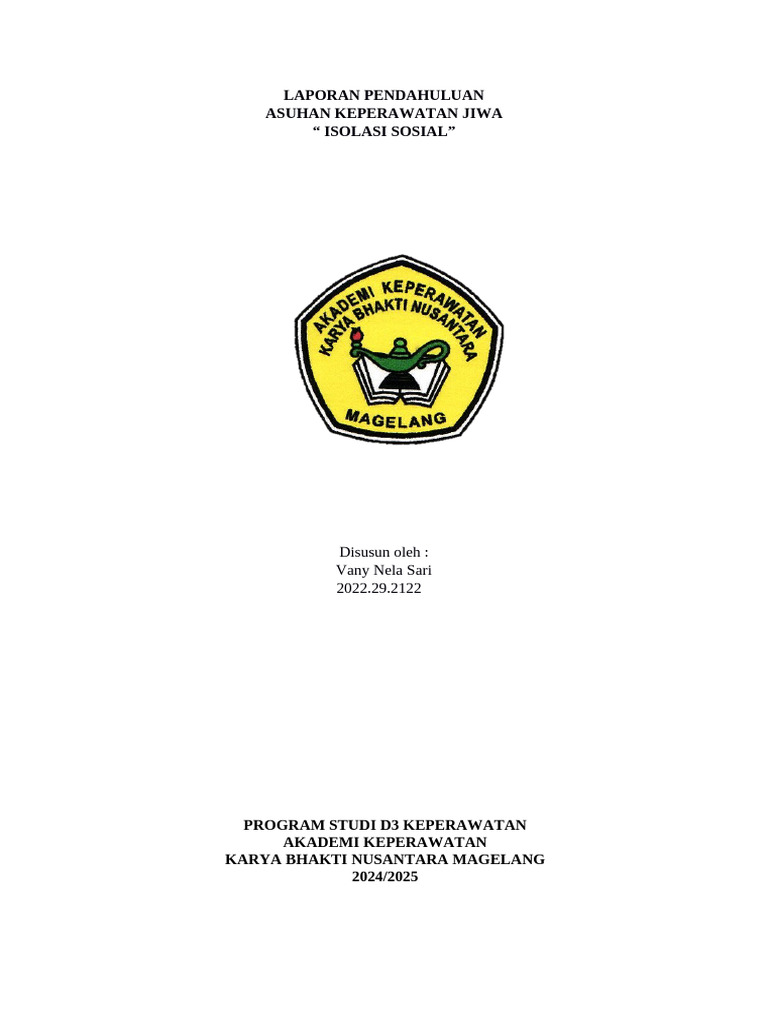 LP Isos Vany | PDF | Pengembangan Diri