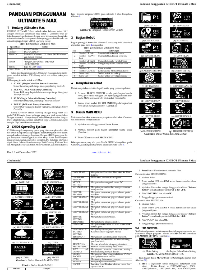 Panduan ICHIBOT Ultimate 5 Max | PDF
