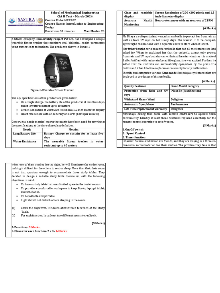 MEC102_IED_CIA-2_Version-3_19_03_2024_Key | PDF | Umbrella | Laptop
