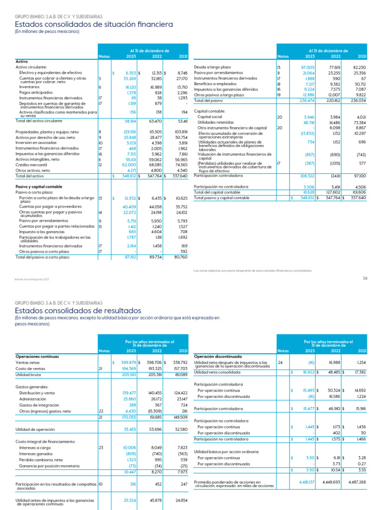 Informe Financiero Anual 2023 | PDF | Contabilidad | Corporaciones