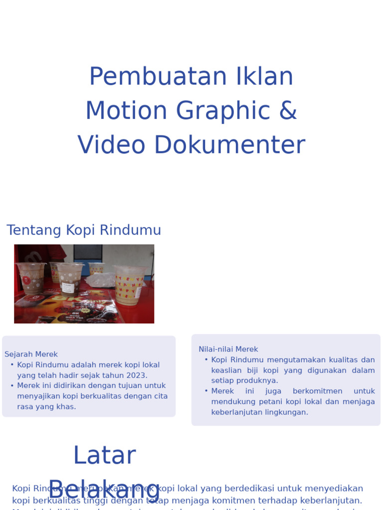 Pembuatan Iklan Motion Graphic & Video Dokumenter | PDF