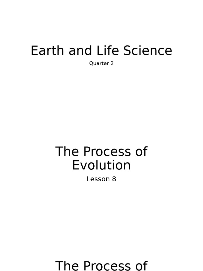 Lesson 8 Process of Evolution | PDF | Evolution | Natural Selection
