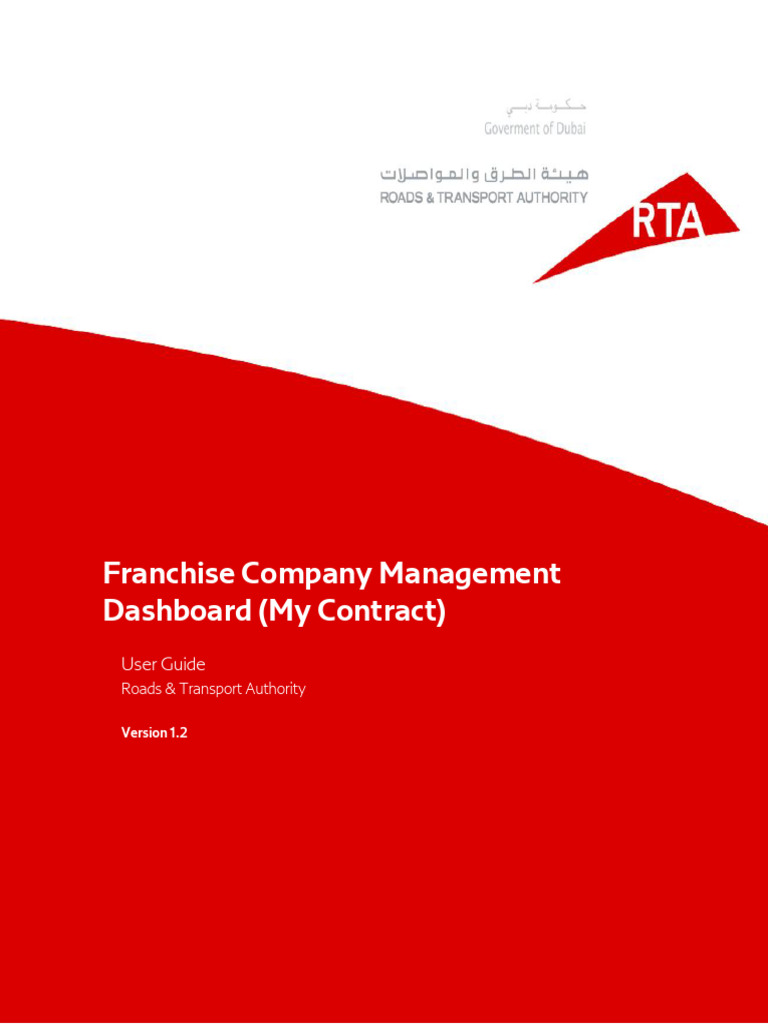 RTA Franchise Vehicle Registration My Contract | PDF | Login | Vehicles