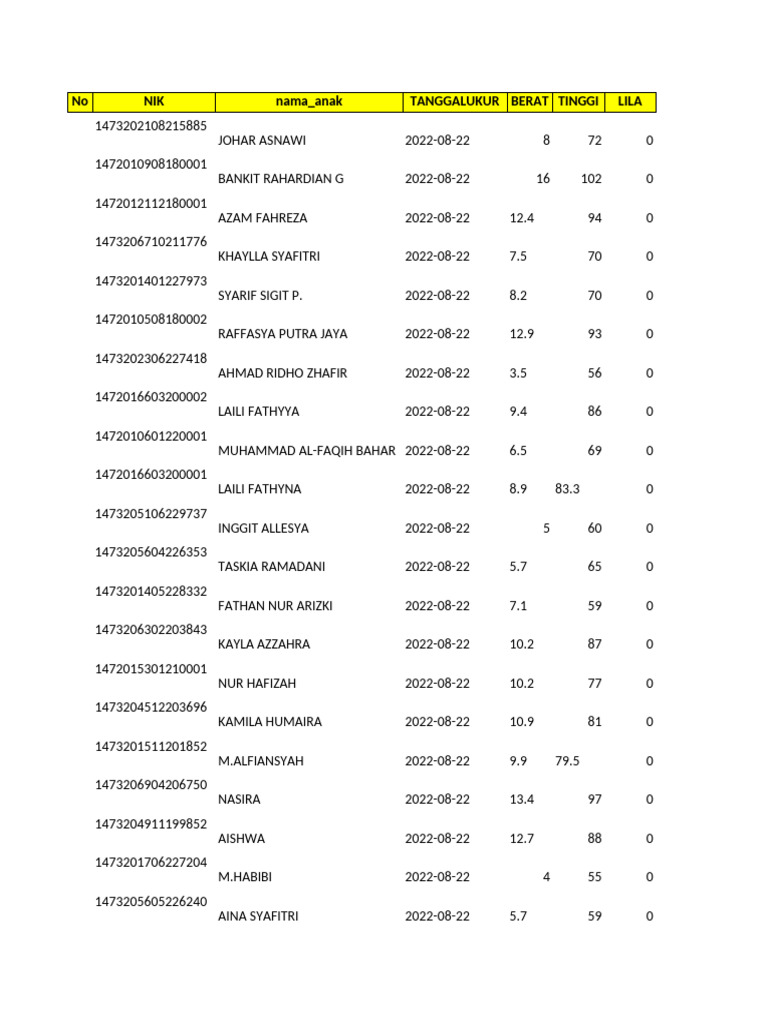 Contoh - Format - Ukur BK | PDF