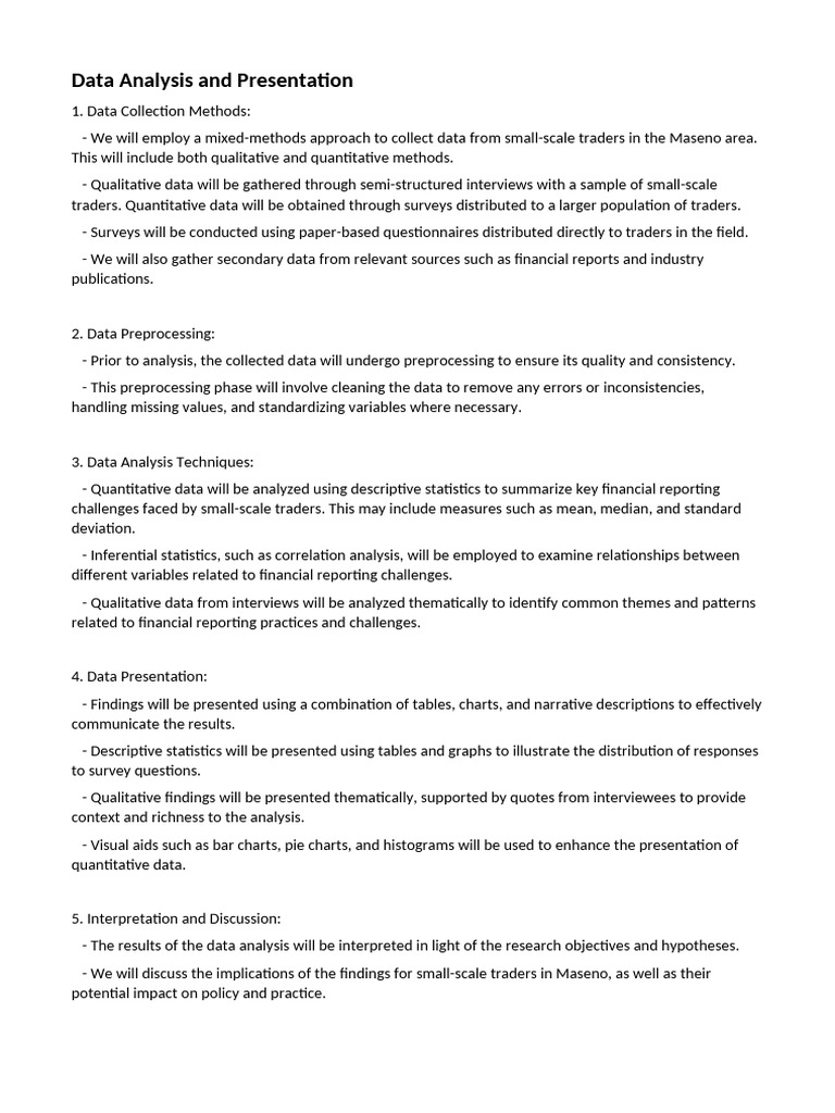 Data Analysis and Presentation | PDF | Data Analysis | Statistics
