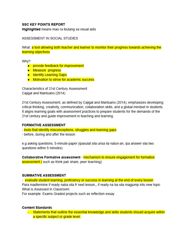 Assessment in Social Studies | PDF | Educational Assessment | Learning