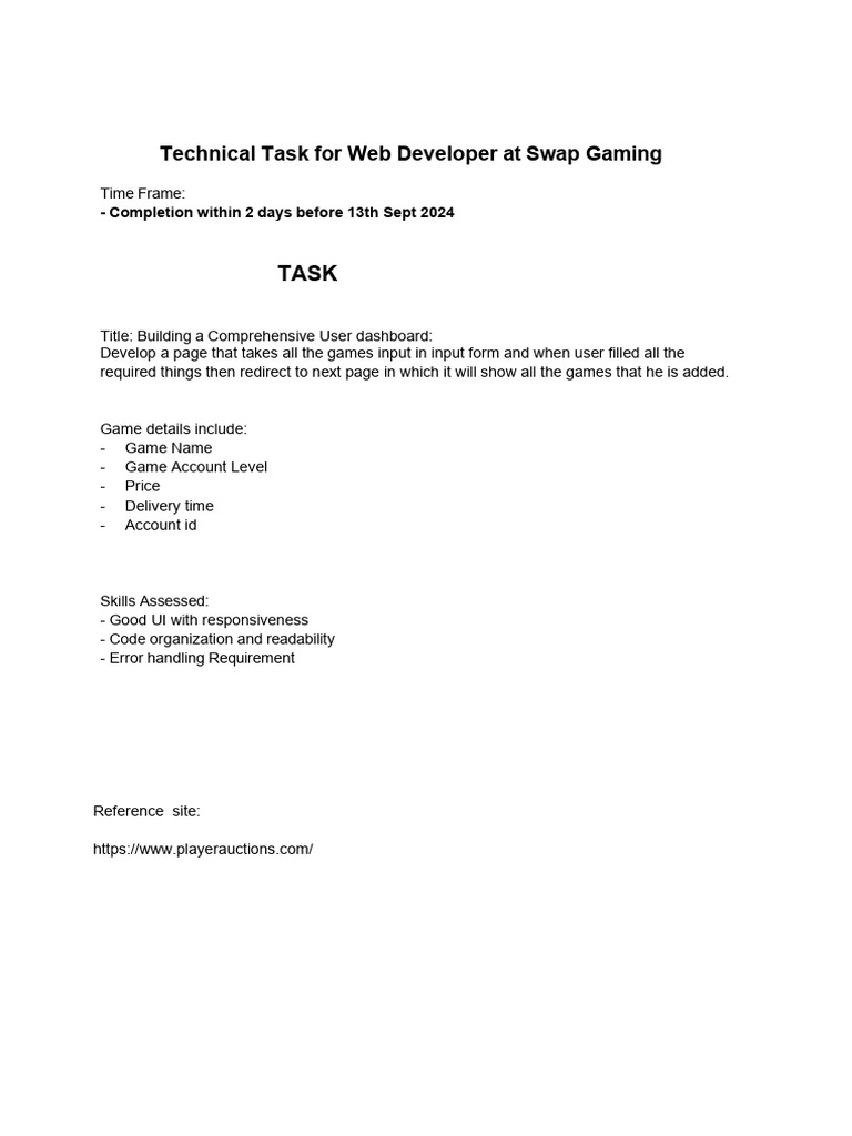 Web dev task 2 | PDF