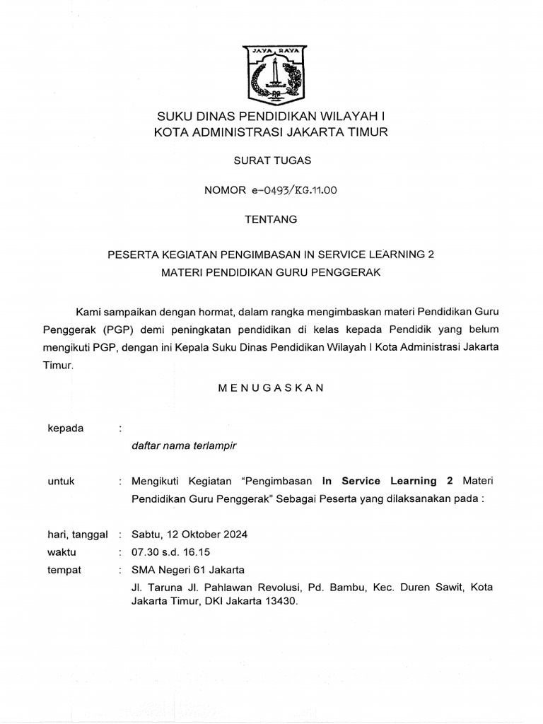 ST. Peserta Pengimbasan in 2 Materi PGP JT1 2024 | PDF