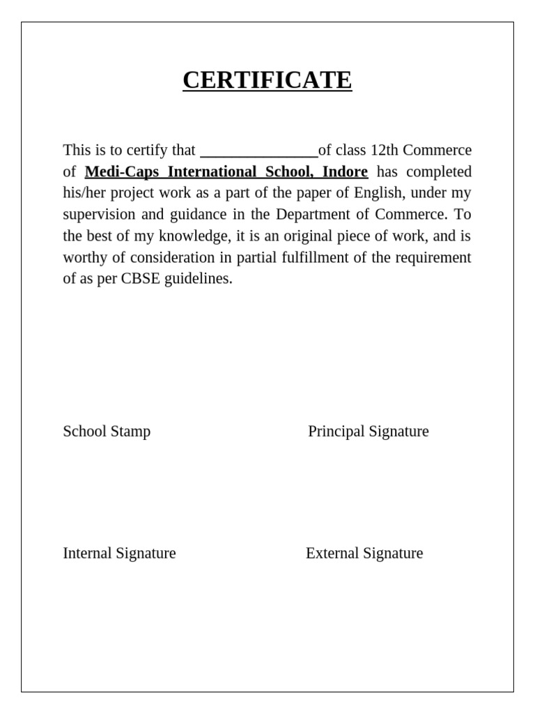 Certificate | PDF