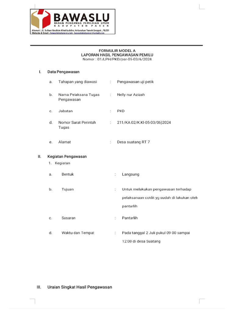 Uji Petik 2 Juli | PDF