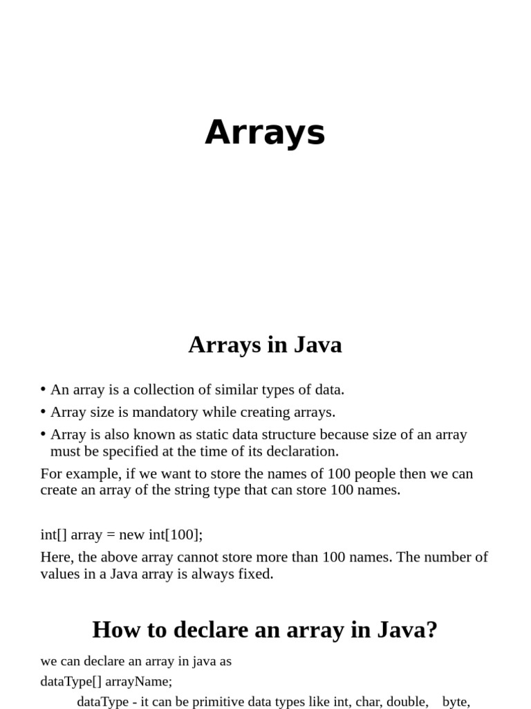 Arrays | PDF