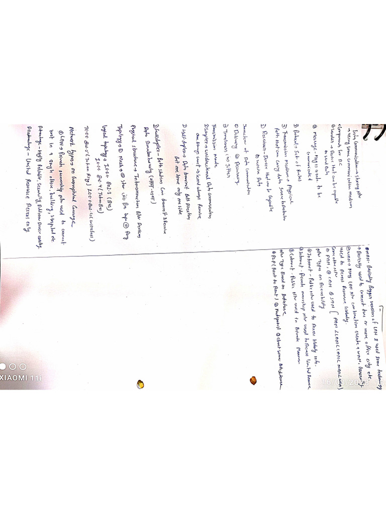 One Page Notes Network Communication 1 | PDF