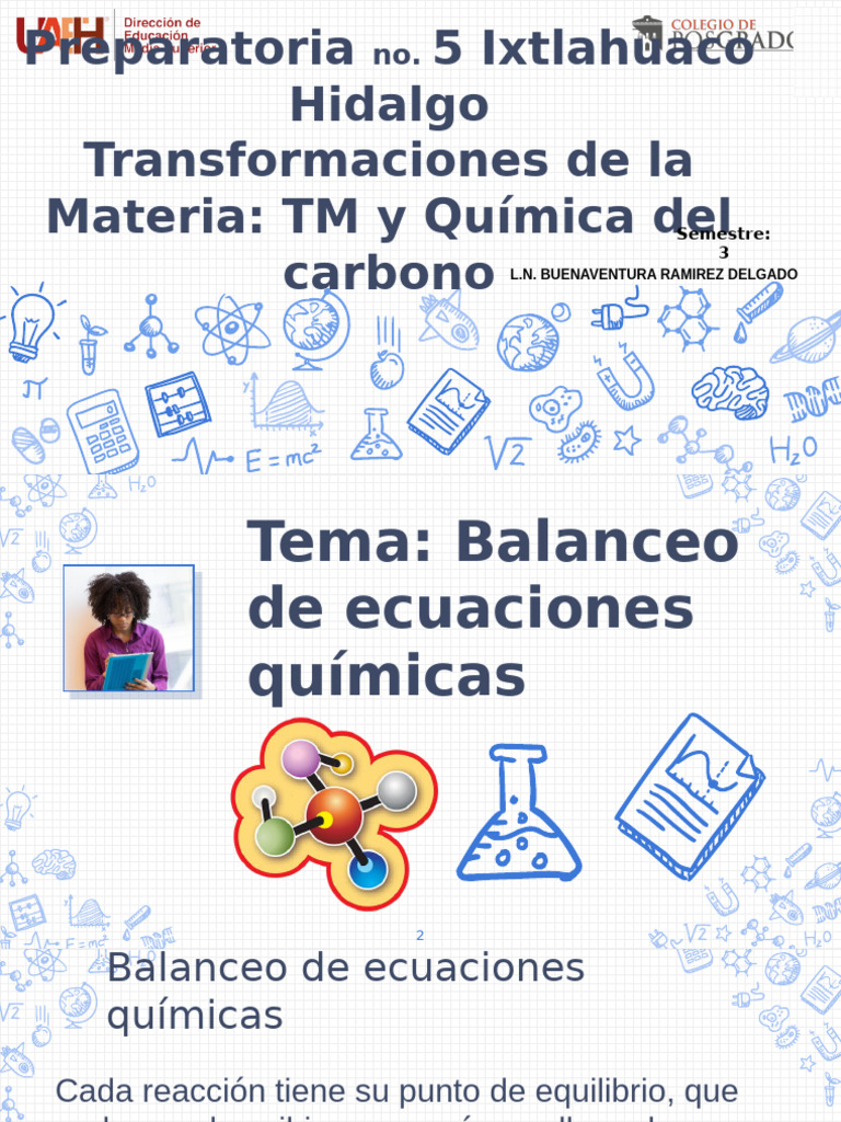 4 Balanceo de Ecuaciones Quimicas | PDF | Química | Equilibrio químico