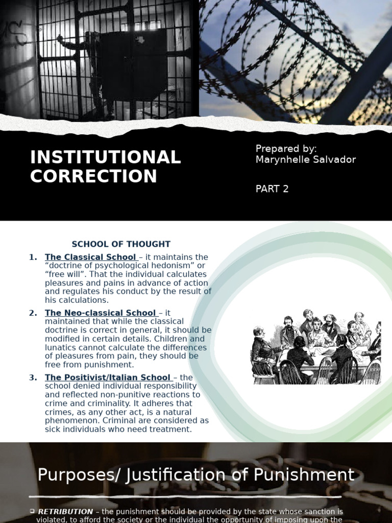 Institutional Correction PPT PRT 2 | PDF | Punishments | Prison