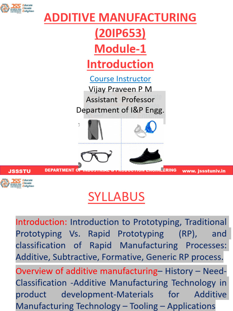 MODULE_1 | PDF | 3 D Printing | Prototype