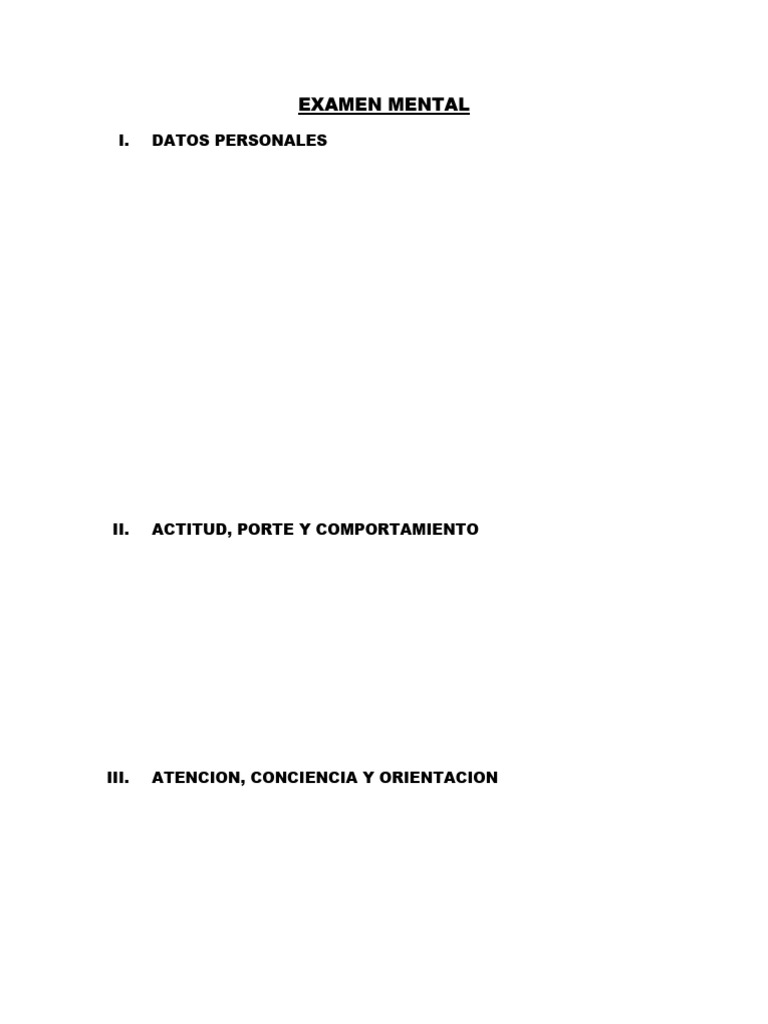Examen Mental Psicologia Forence | PDF | Pensamiento | Ciencias del ...