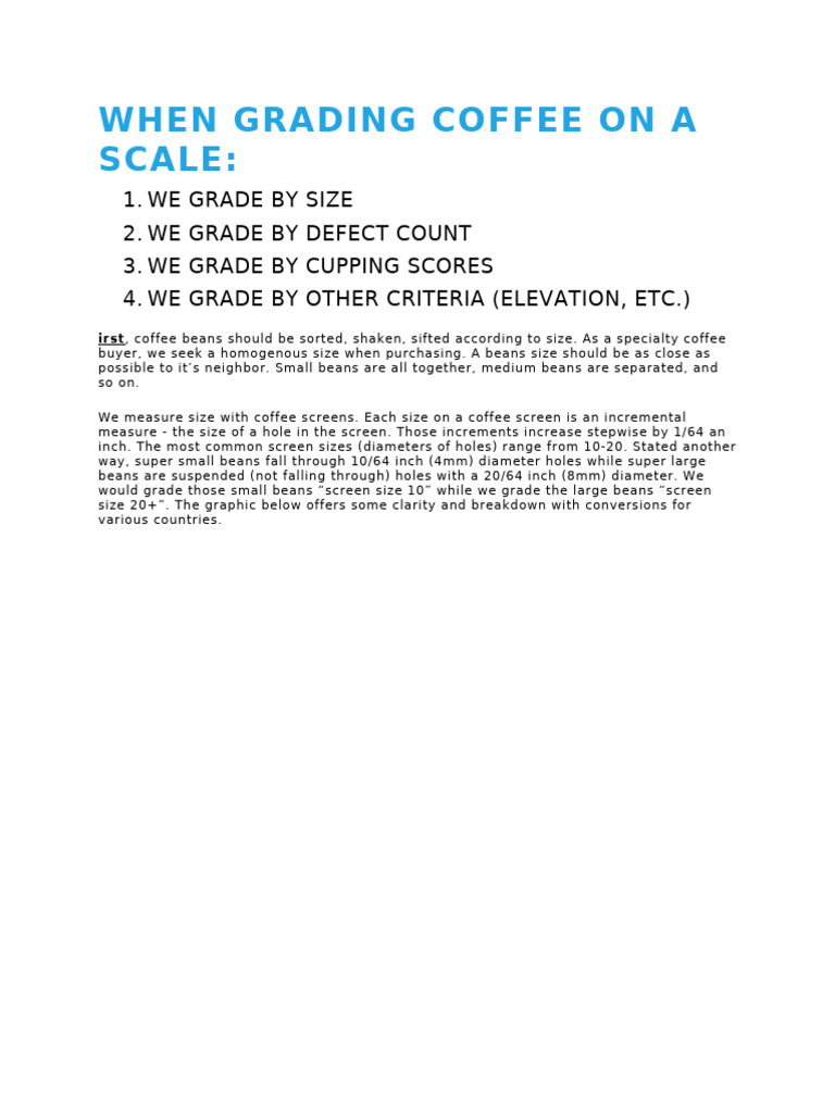 When Grading Coffee 350G | PDF | Coffee | Drink