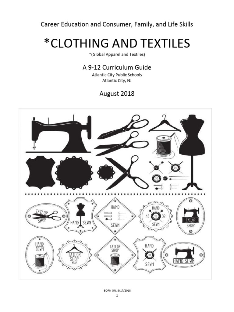 Clothing and Textiles Curriculum Guide | PDF | Textiles | Clothing
