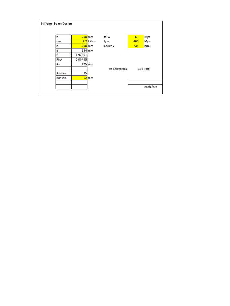 Stiffener Beam Design | PDF
