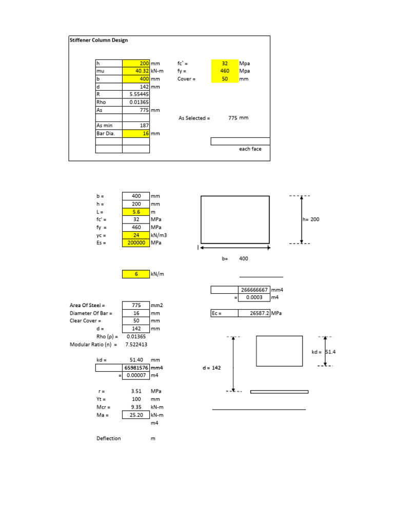 Stiffener Column Design | PDF | Structural Engineering | Mechanical ...