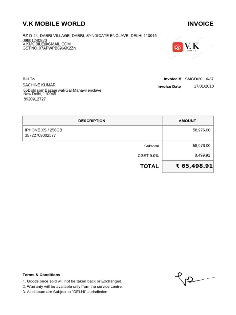 Iphone Invoice | PDF | Finance & Money Management | Law