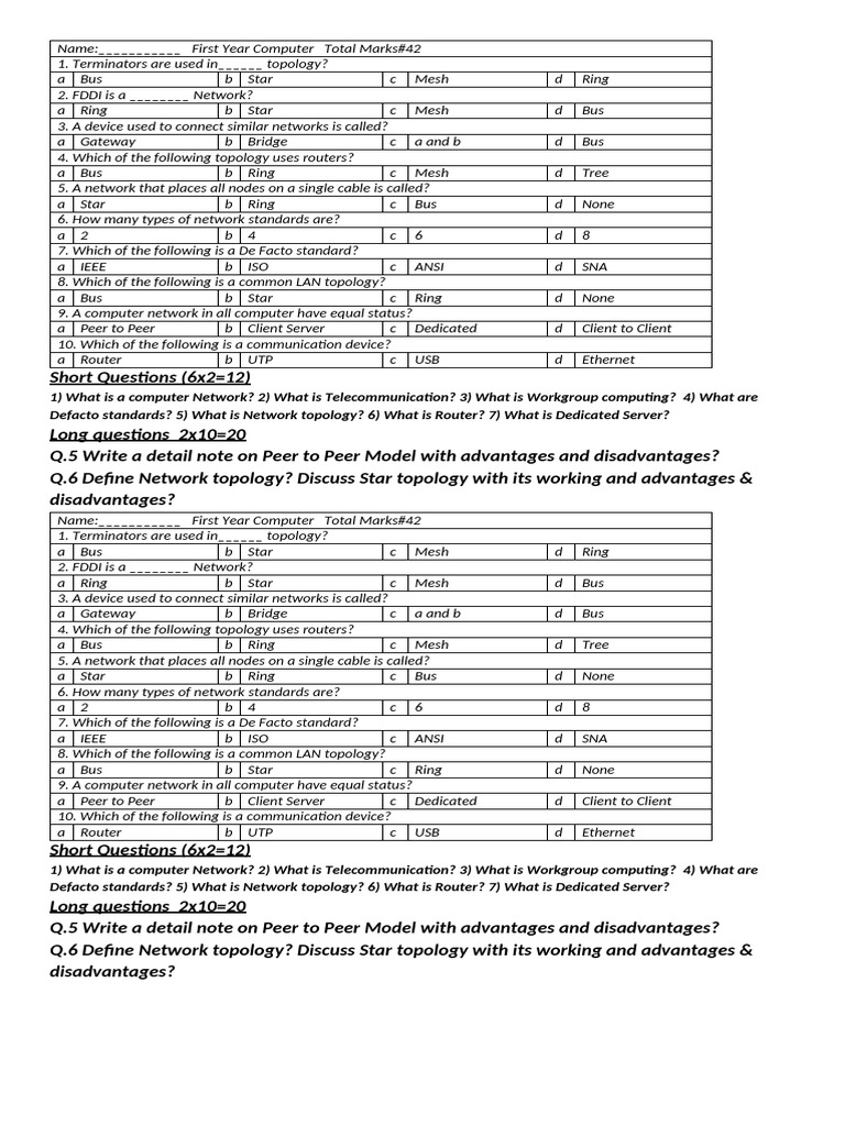 Computer First Year (First Half (Unit2) ) | PDF | Network Topology ... Computer First Year (First Half (Unit2) ) | PDF | Network Topology ...