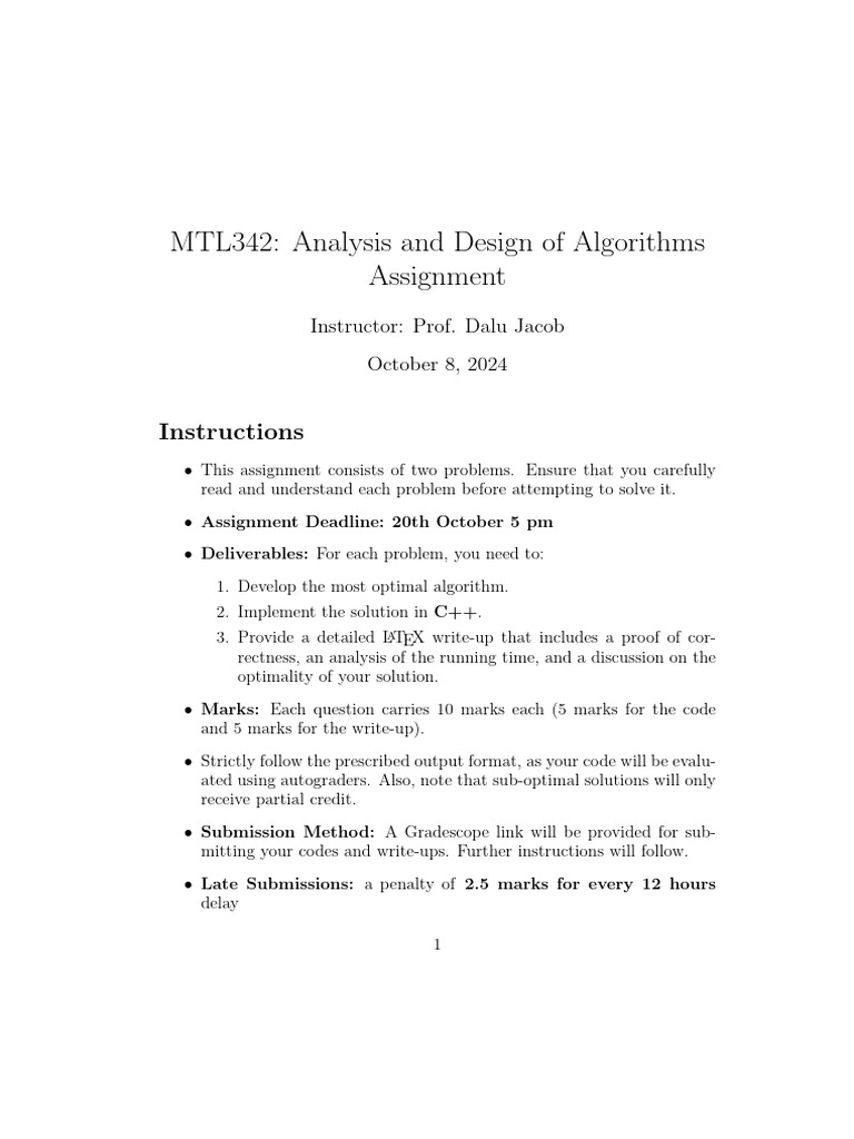 MTL342 Assignment | PDF | Computer Science | Applied Mathematics