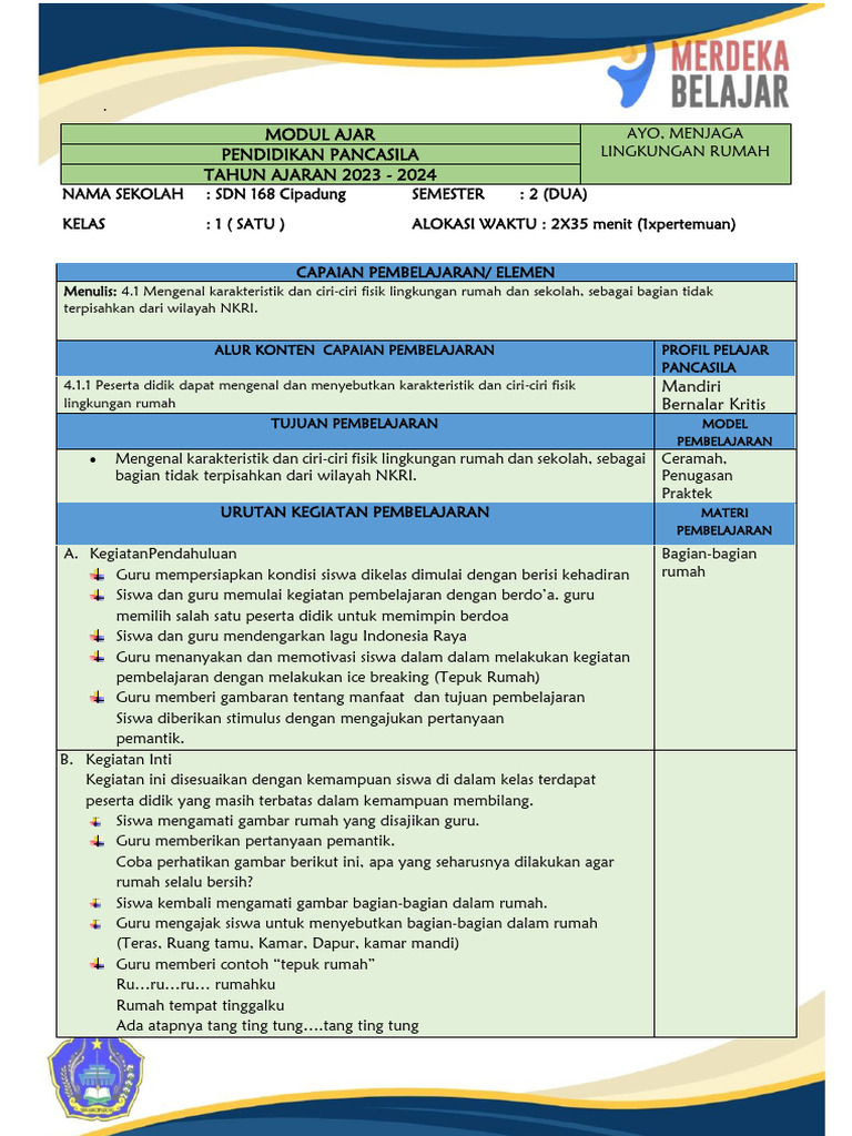 Modul Ajar PP Adiwiyata | PDF