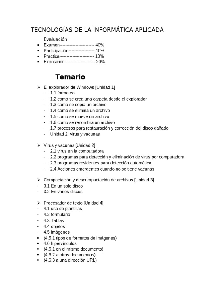 Tecnologías de La Informática Aplicada | PDF | Archivo de computadora | Virus de computadora