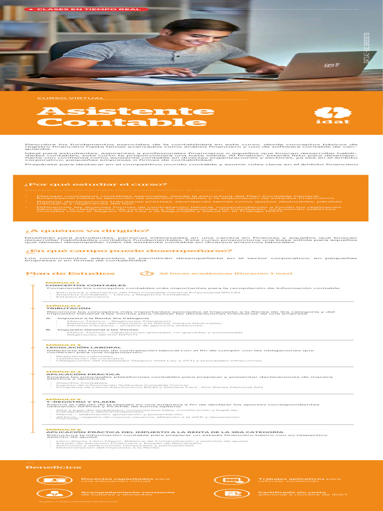 Brochure Asistente Contable Compressed | PDF | Contabilidad | Contador