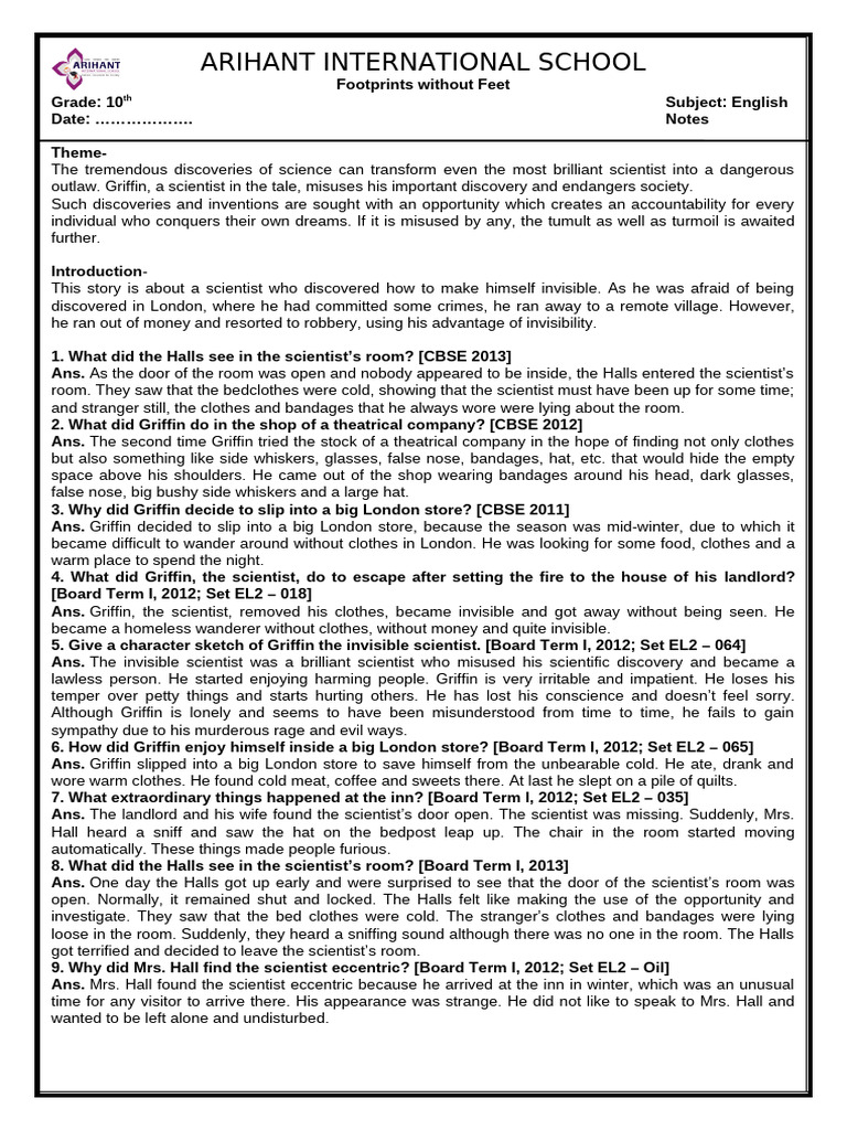 FP-5 Footprints Without Feet | PDF