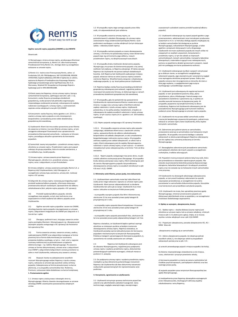 Own Rentis Light 2023 Bydgoszcz | PDF