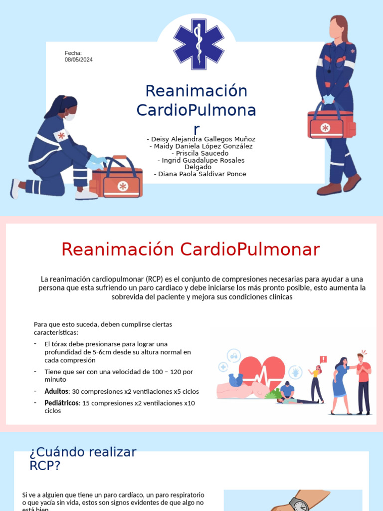 Reanimacion Cardiopulmonar | PDF | Reanimación cardiopulmonar | Paro cardíaco