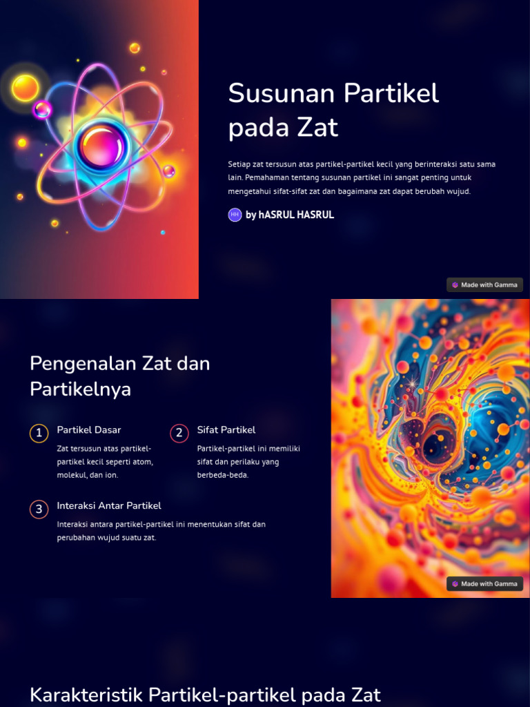 Susunan Partikel Pada Zat | PDF