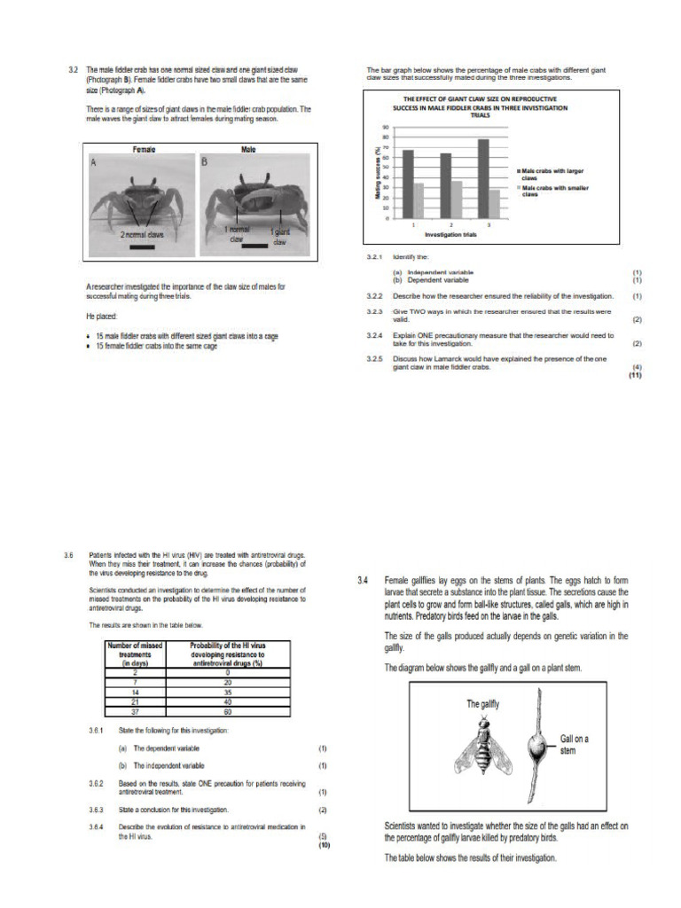 Challenging Questions Life Sciences | PDF