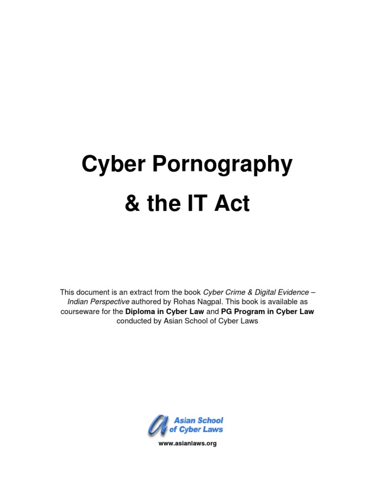 Cyber Pornography Indian Law | PDF | Obscenity | Justice