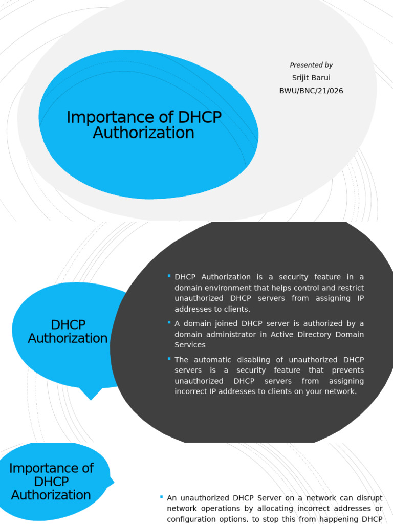 Importance of DHCP Authorization | PDF