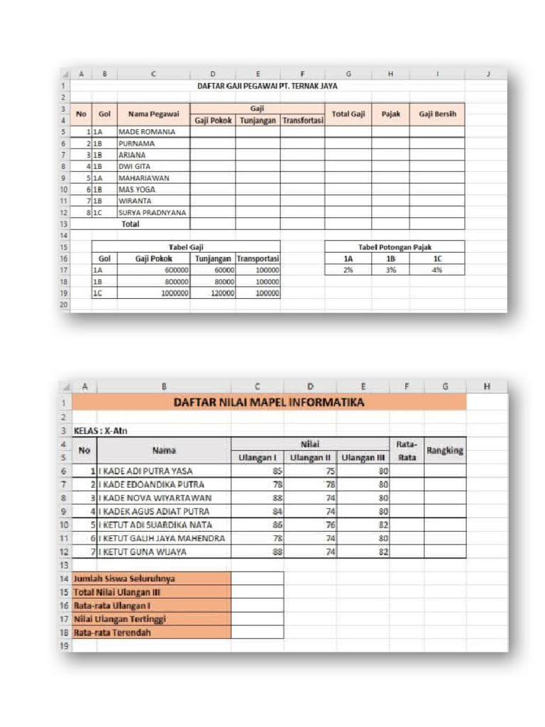 Contoh Soal Excel | PDF