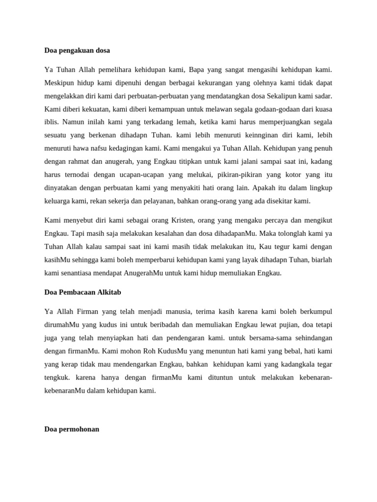 Doa 7 Mei 2023 | PDF