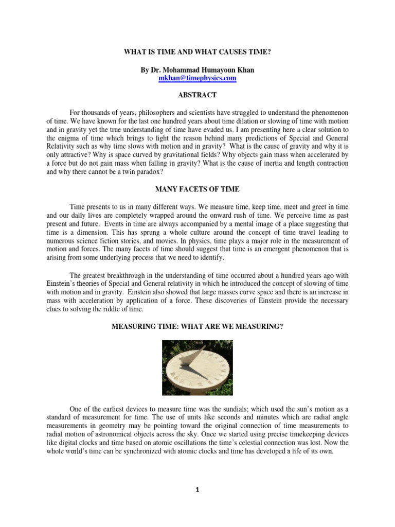 What Is Time and What Causes Time | PDF | Gravity | Force