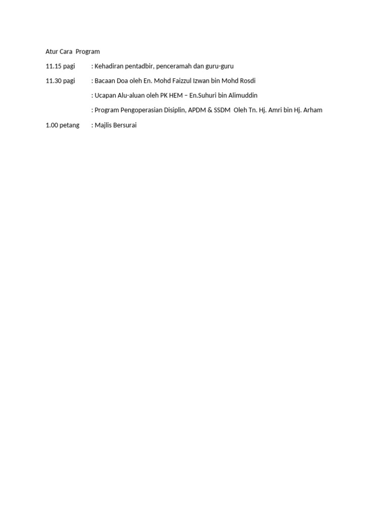 Atur Cara Program | PDF | Karier & Perkembangan | Pengembangan Diri