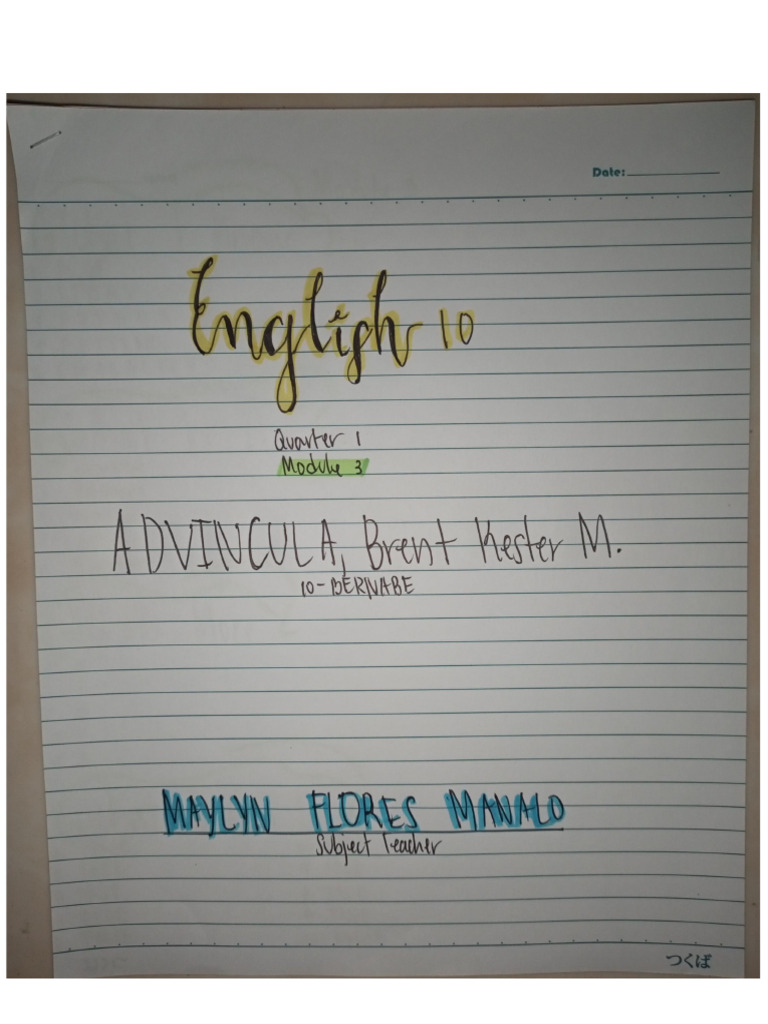 English Module 3 | PDF