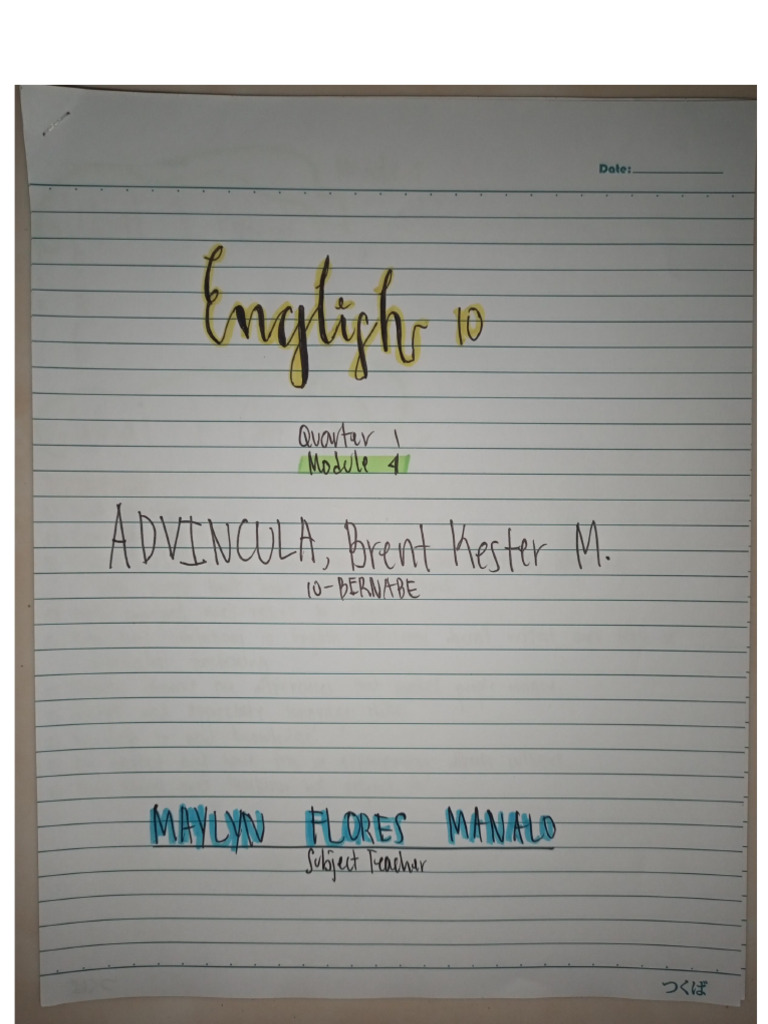 English Module 4 | PDF