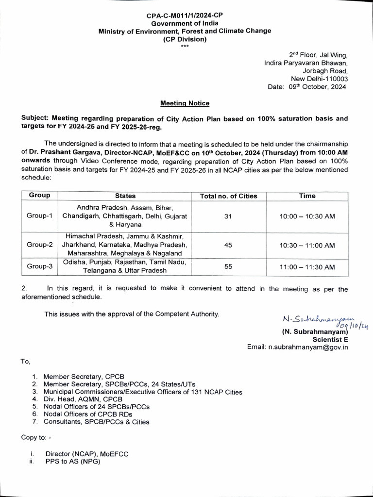 Meeting Notice - 10 Oct 2024 | PDF