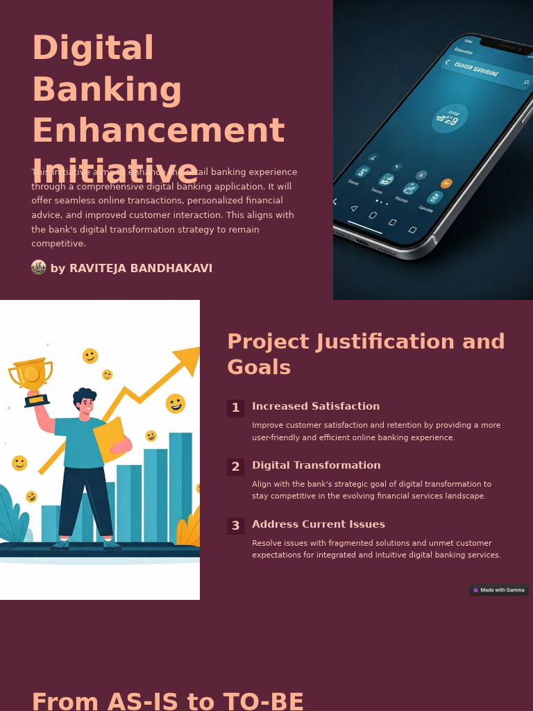 Digital Banking Enhancement Initiative: by Raviteja Bandhakavi | PDF ...
