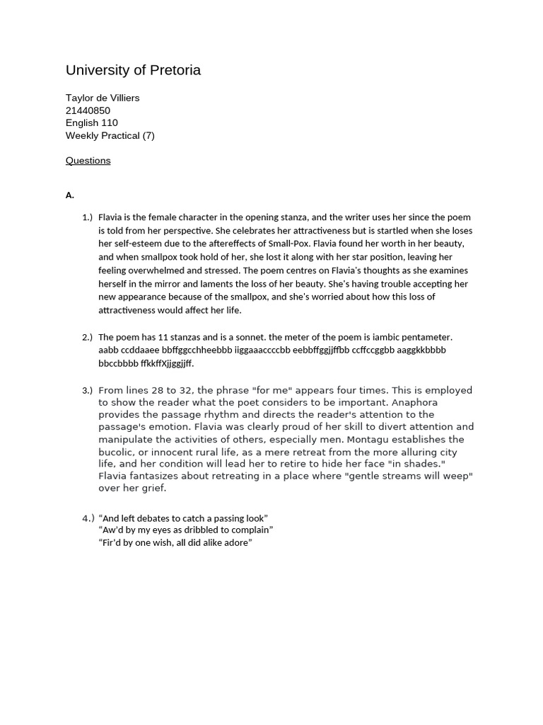 (ENG 110) Worksheet 7 | PDF