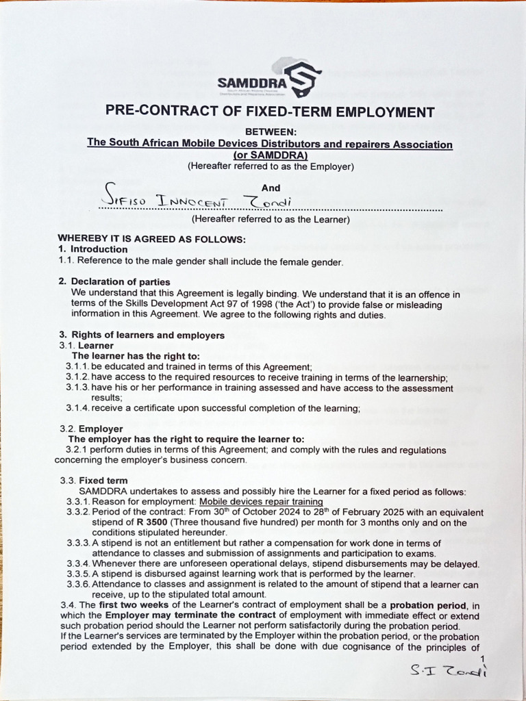 Sfiso Documents | PDF