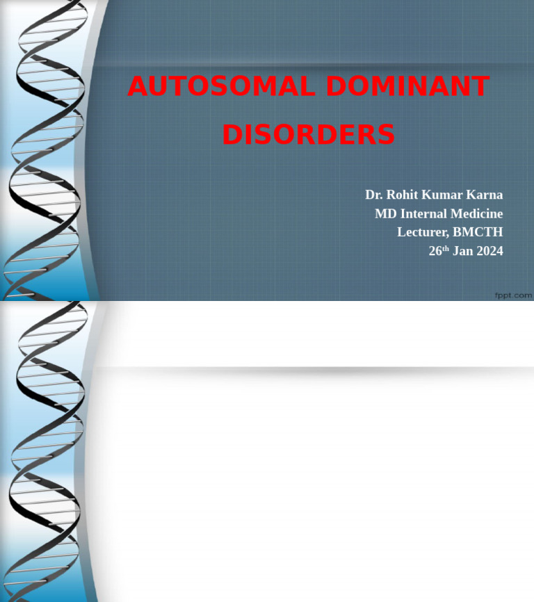 Autosomal Dominant Disorder | PDF